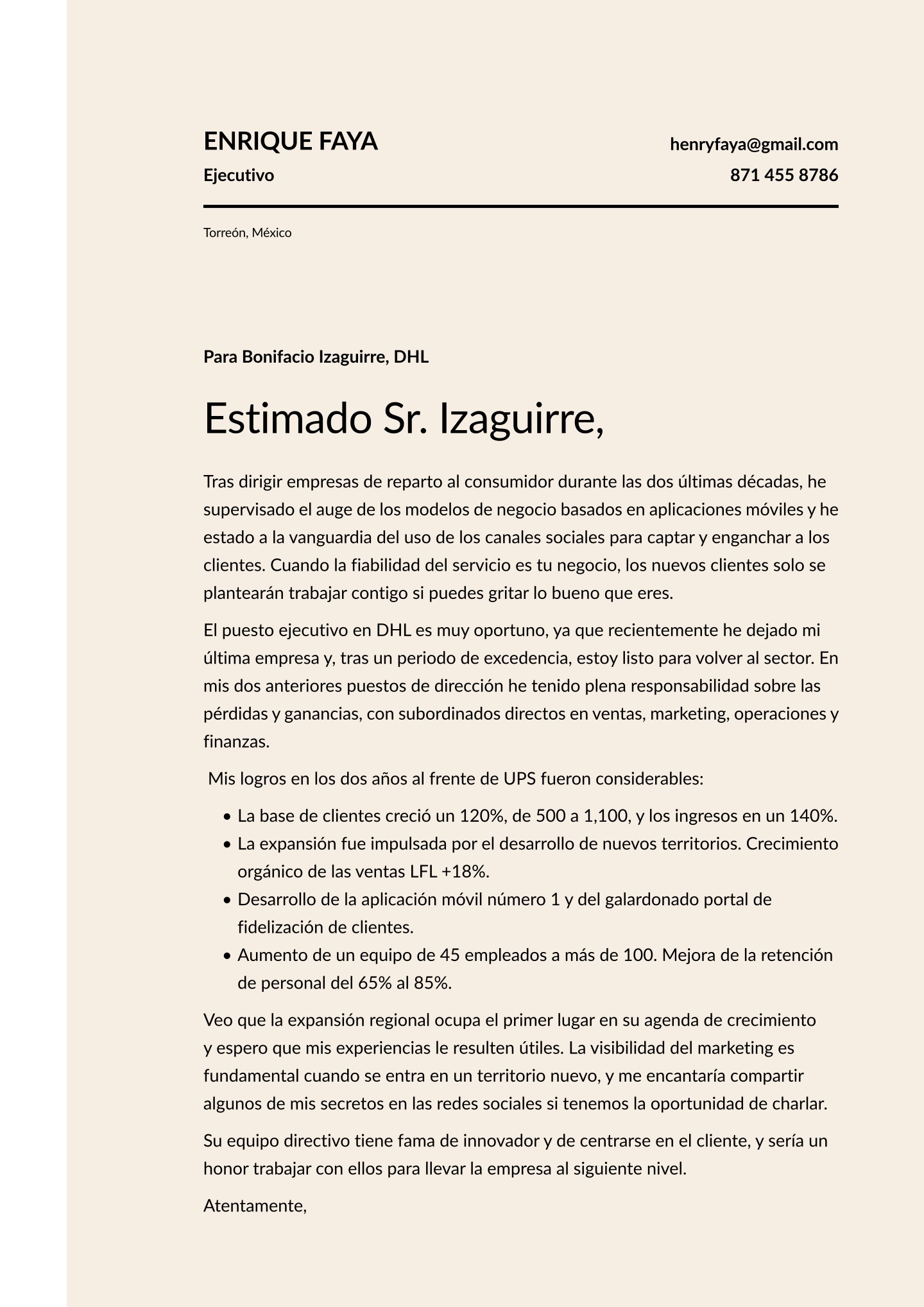 Ejemplo De Formato De Carta Correcto Formato De Carta Comercial Partes