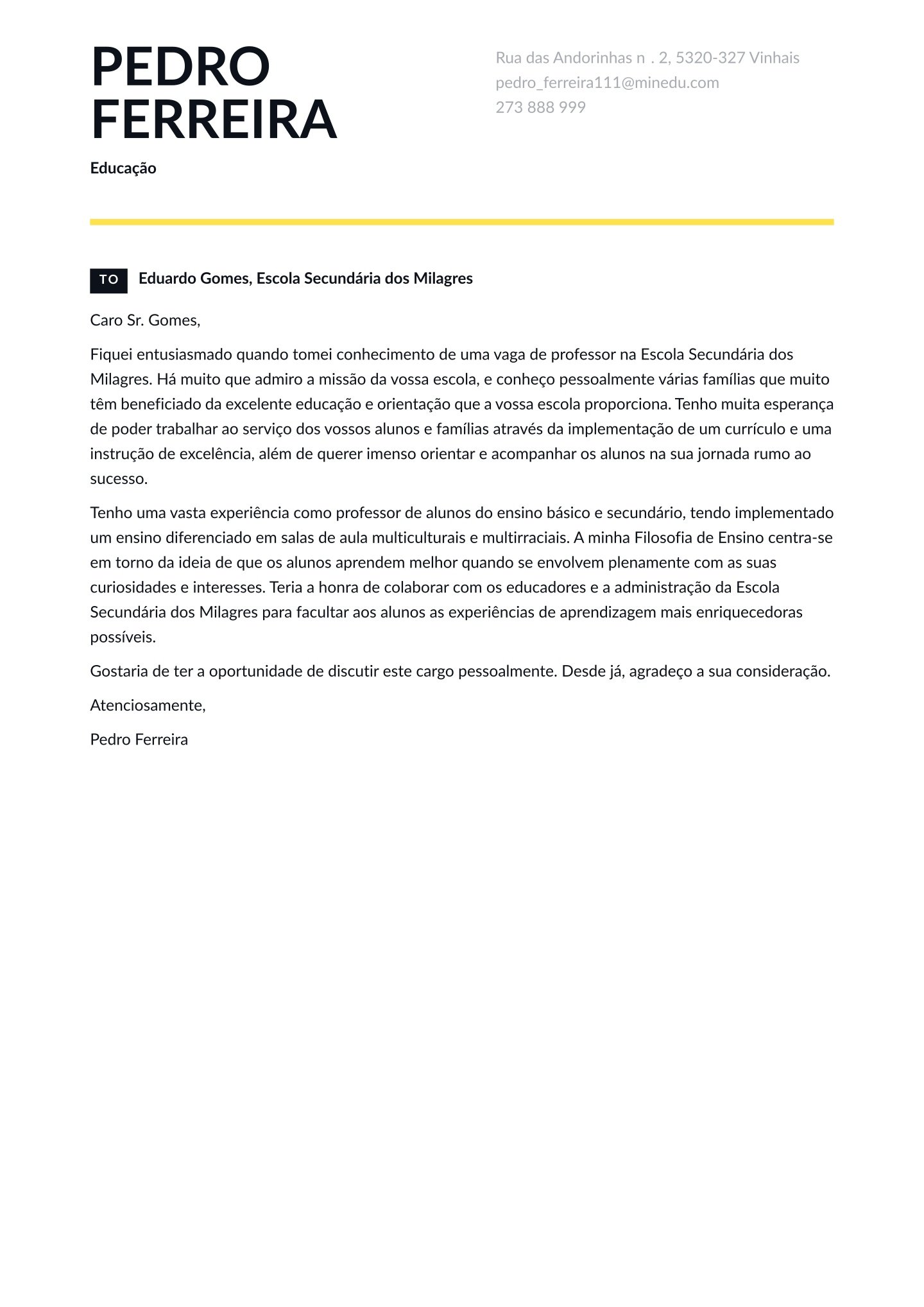 Exemplo De Carta De Candidatura Para Qualquer Cargo Como Fazer Uma