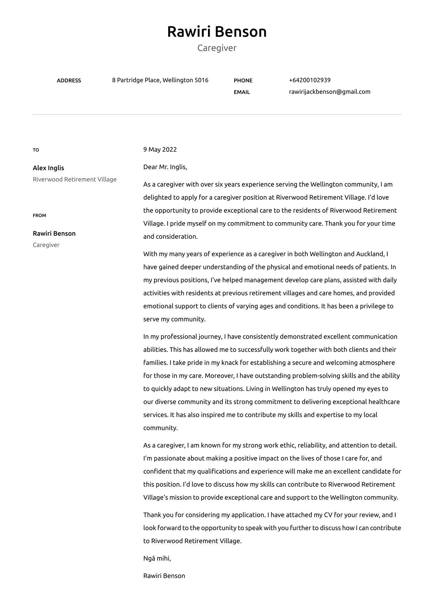 Thank You Cover Letter Examples