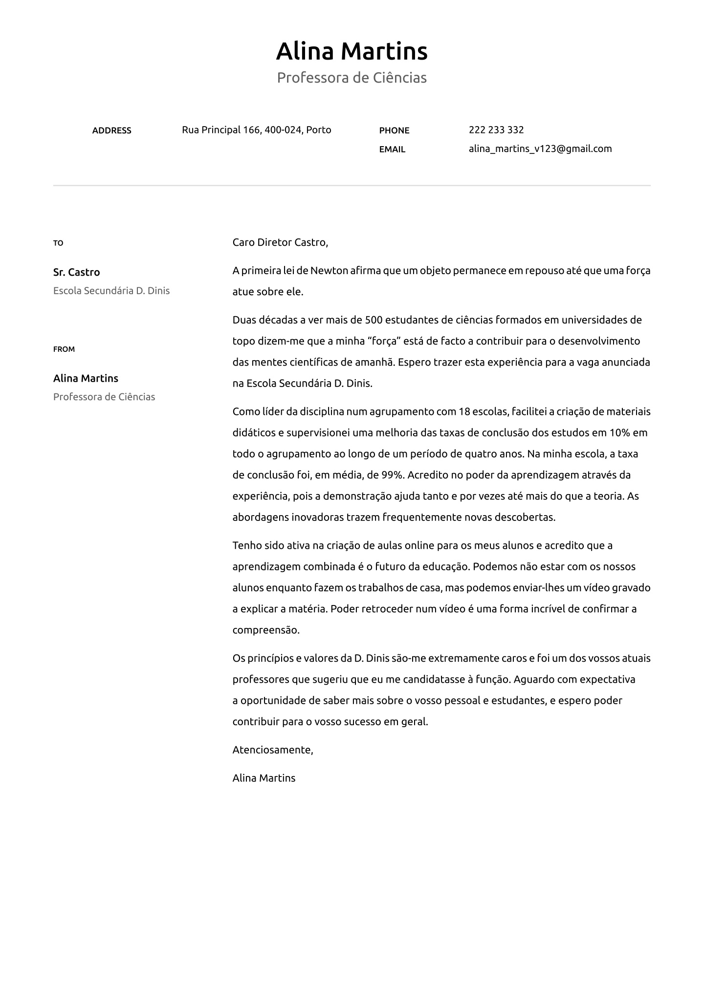 Modelo De Carta Para Professora Formato Word