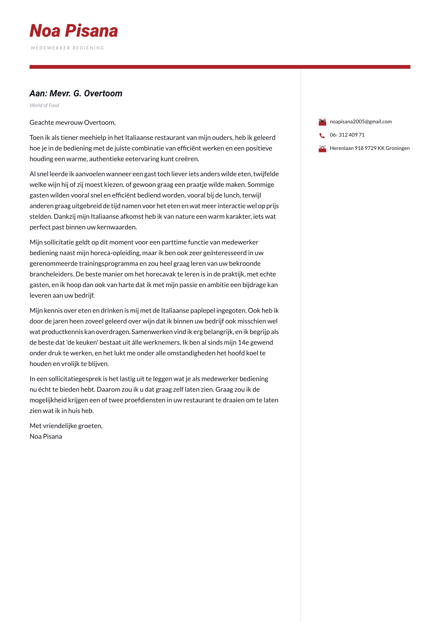 Voorbeeld Sollicitatiebrief Schoonmaker Gratis Template