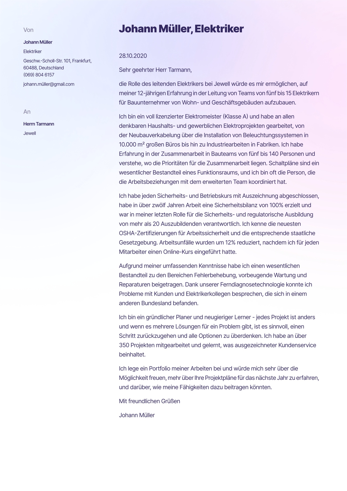 Bewerbungsschreiben Bewerbungsanschreiben Muster
