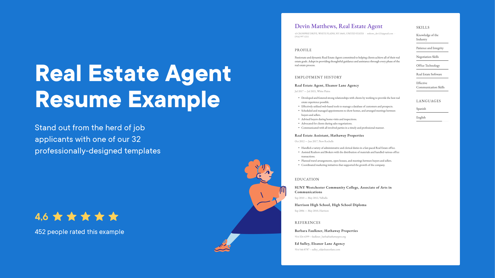 Real Estate Agent Resume Examples & Templates (2025) · Resume.io