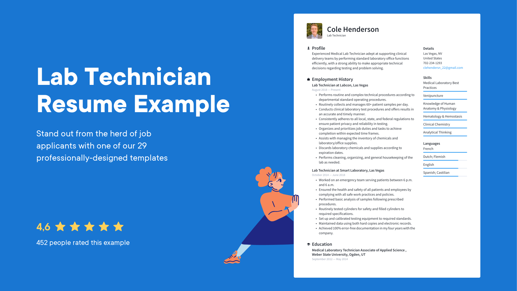 Lab Technician Resume Examples & Templates (2025) · Resume.io