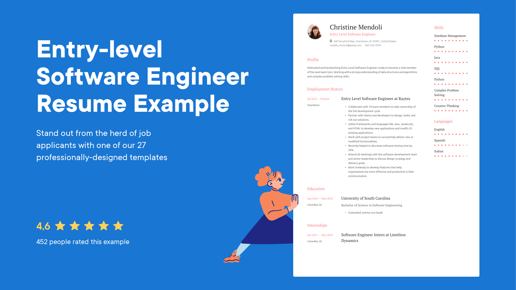 Entry level Software Engineer Resume Examples Writing Tips 2024 