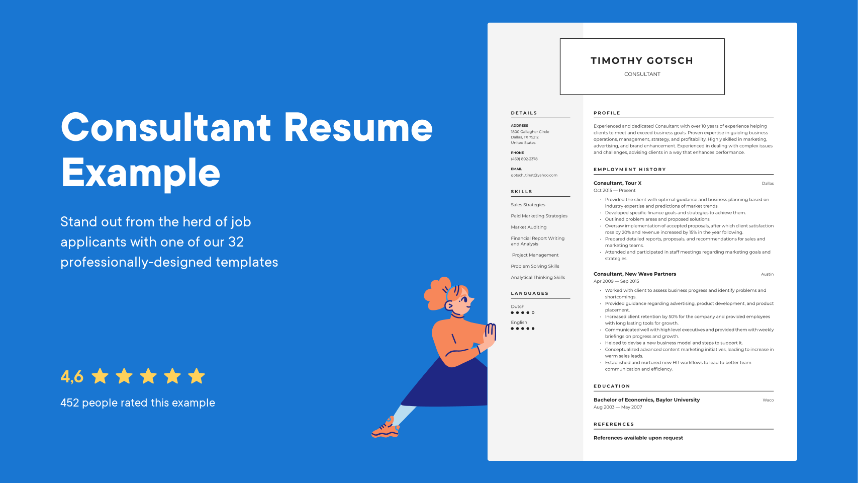 Consultant Resume Examples & Templates (2025) · Resume.io