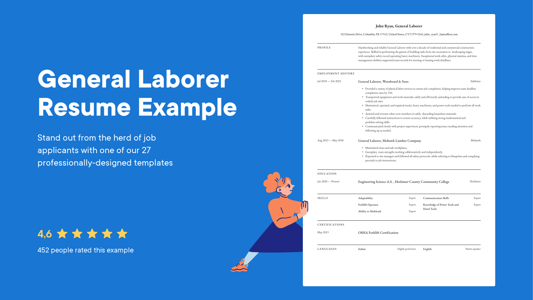 General Laborer Resume Examples Writing Tips 2023 Free Guide 