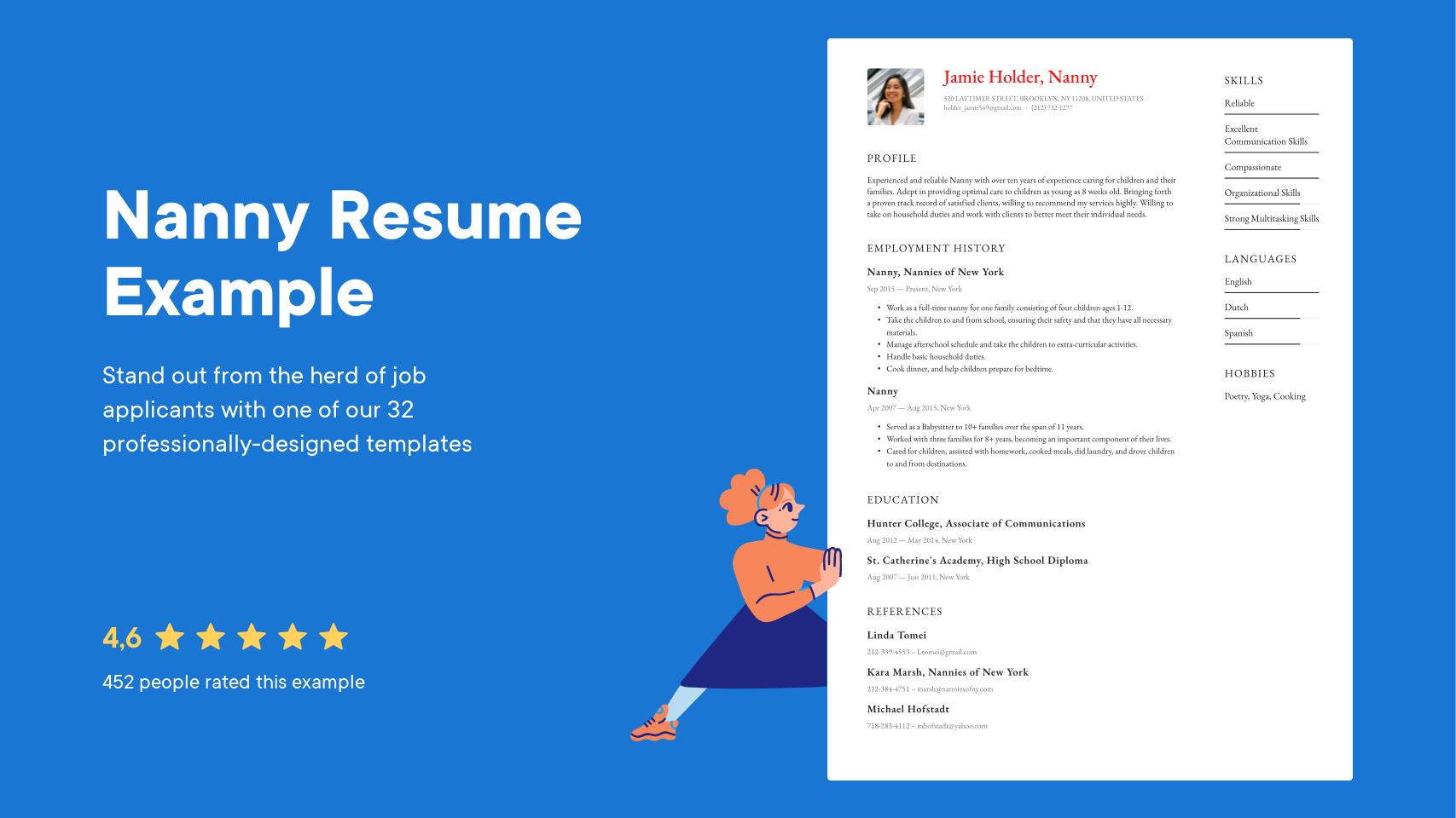 Nanny Resume Examples & Templates (2025) · Resume.io