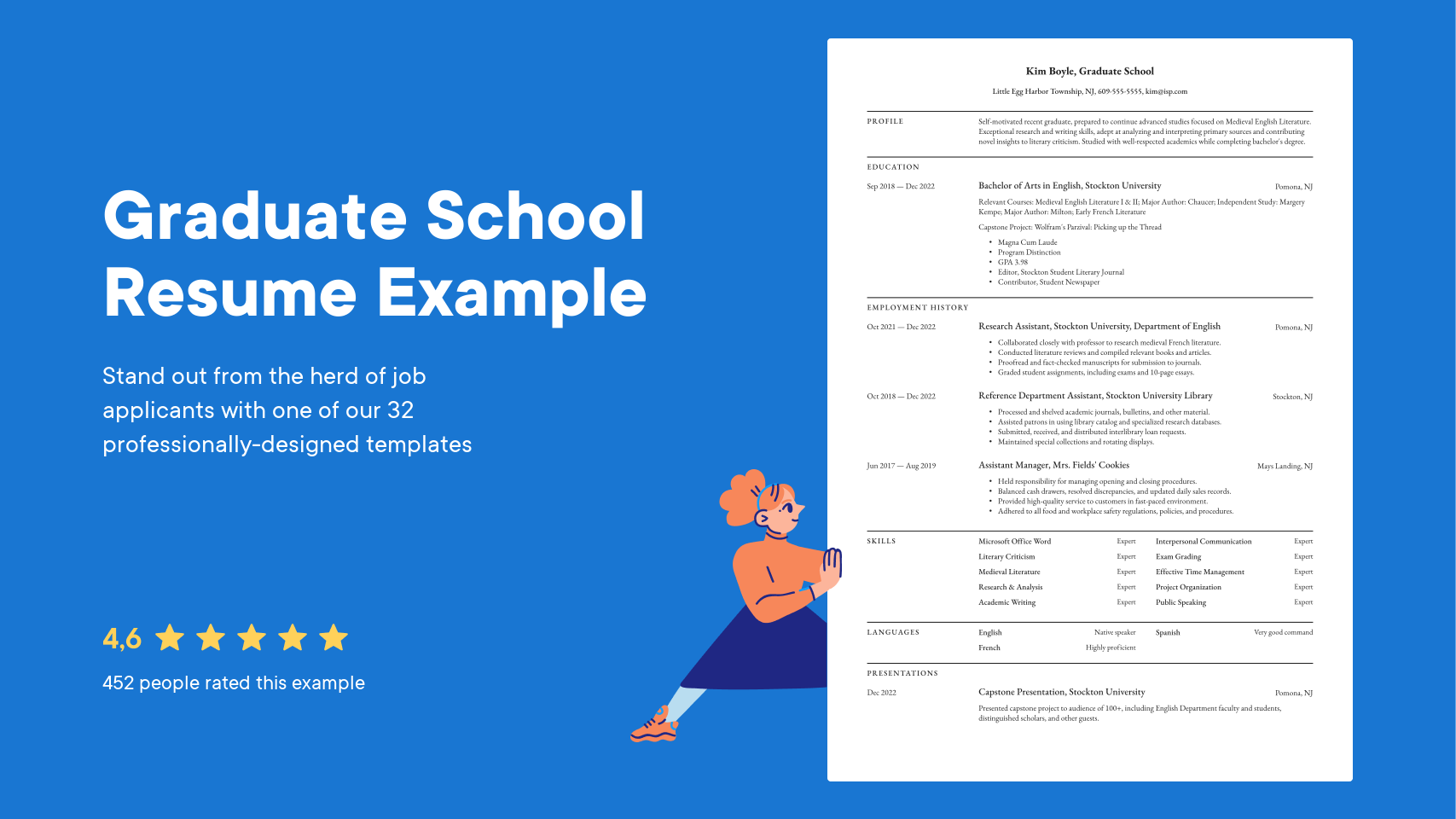 Graduate School Resume Examples & Templates (2025) · Resume.io