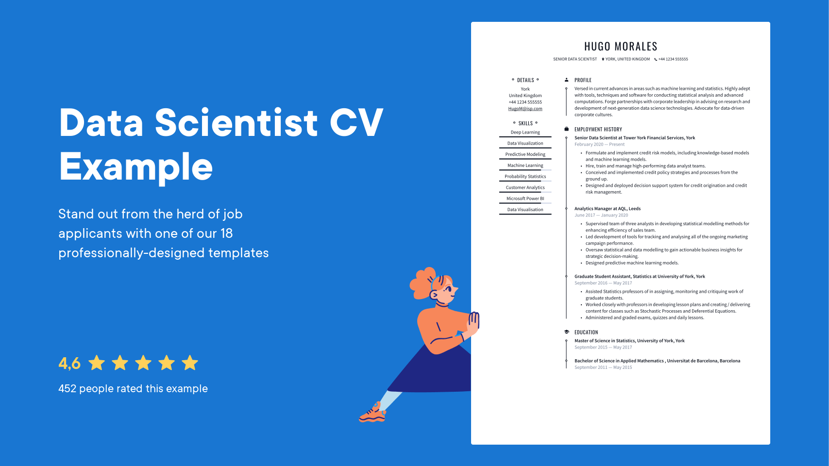 Data Scientist CV Examples & UK Templates (2025) · Resume.io