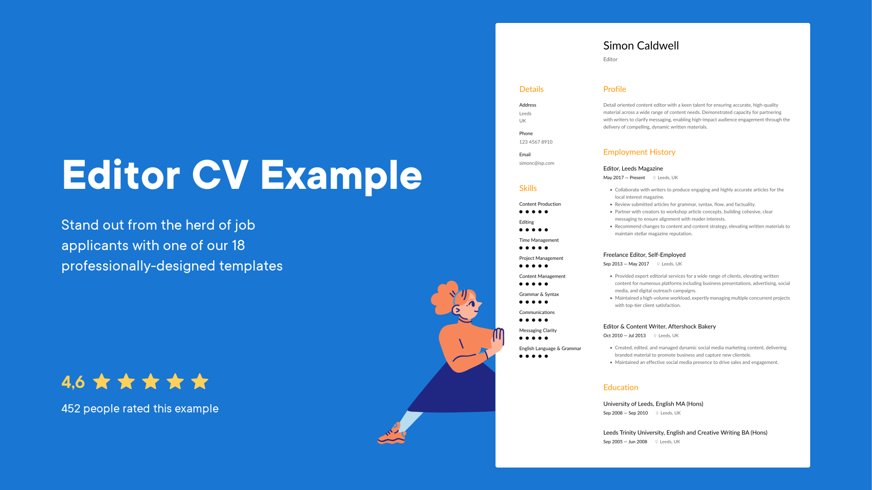 Editor CV Examples & UK Templates (2025) · Resume.io