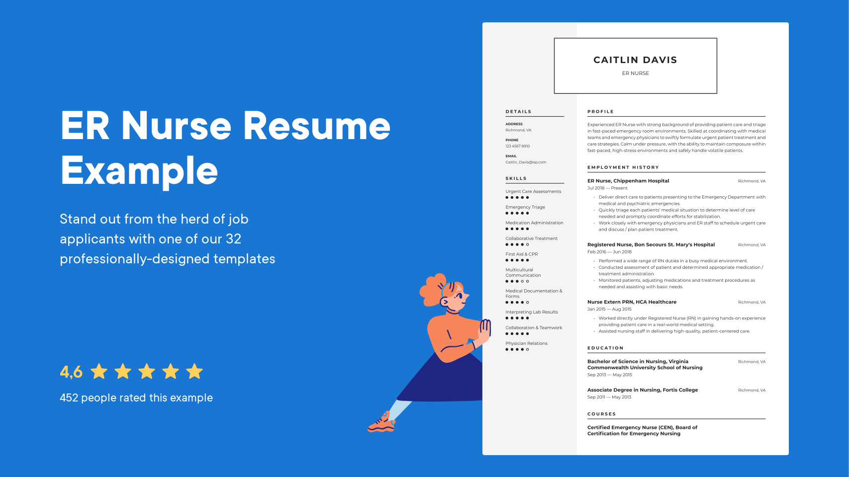 Emergency room (ER) nurse Resume Examples & Templates (2025) · Resume.io