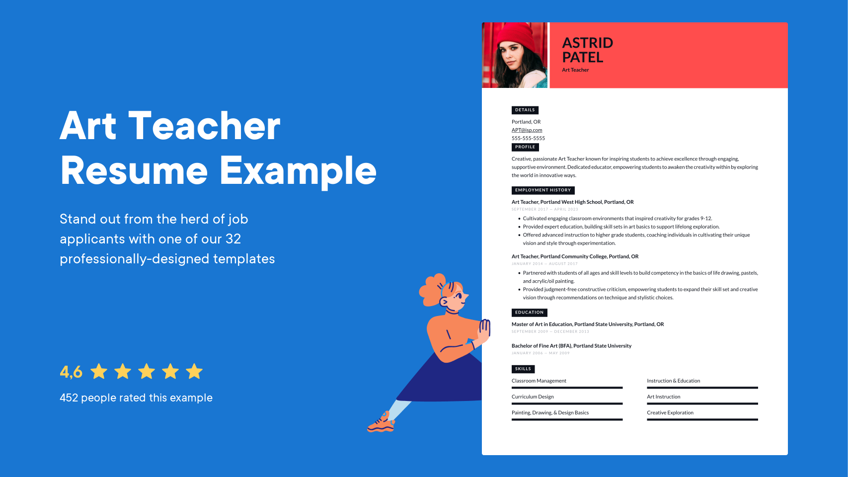 Art Teacher Resume Examples & Templates (2025) · Resume.io