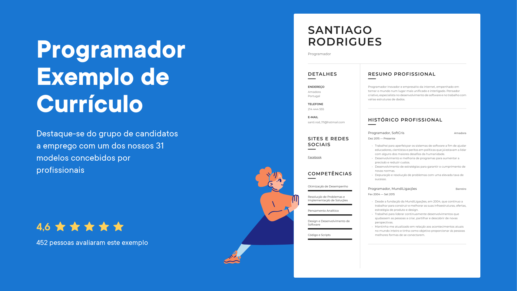 Exemplos de Currículo Programador e Dicas de Escrita 2025 (Guia Gratuito) · Onlinecurriculo.pt