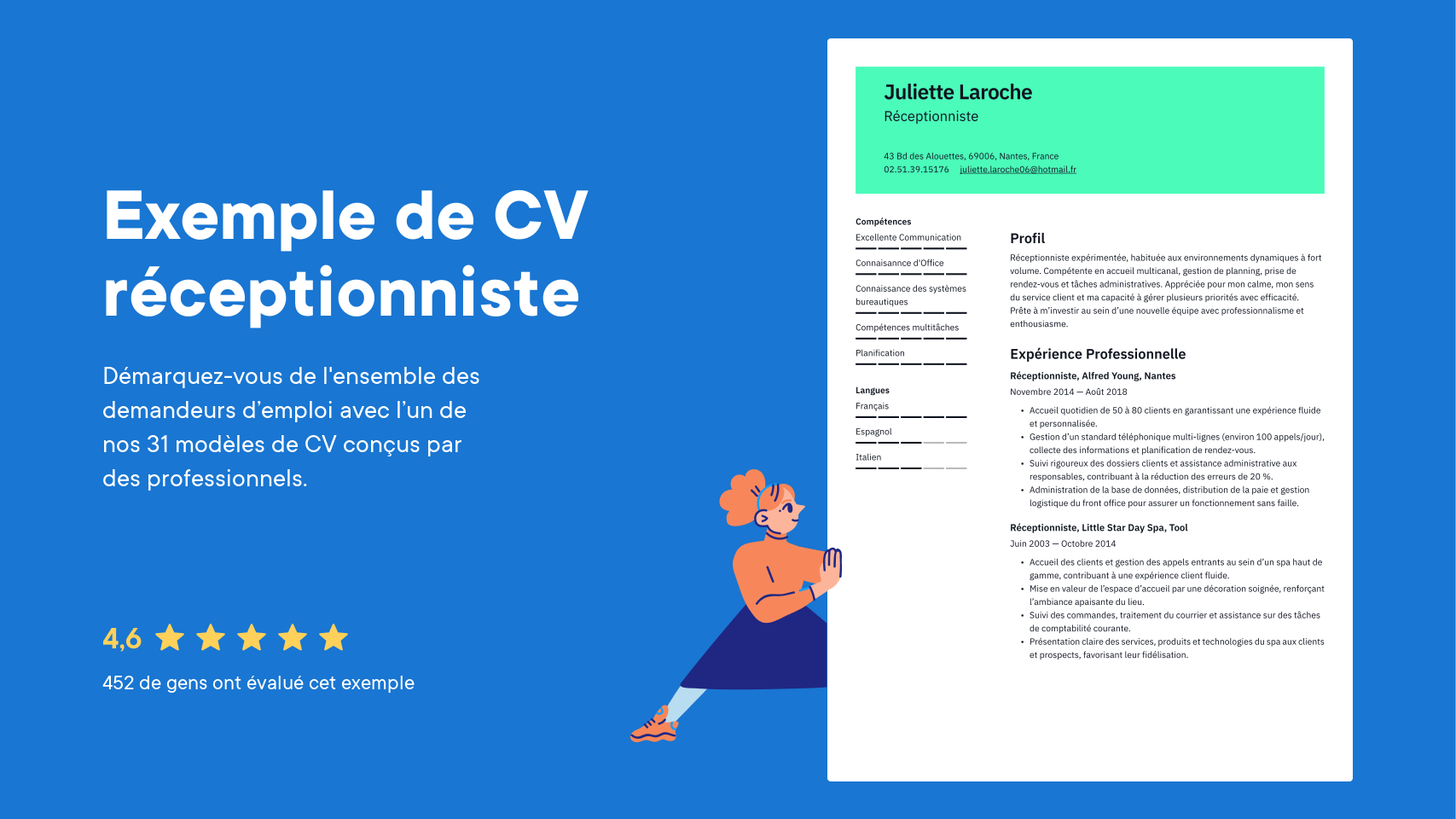 Exemple Et Modle De Cv De Rceptionniste