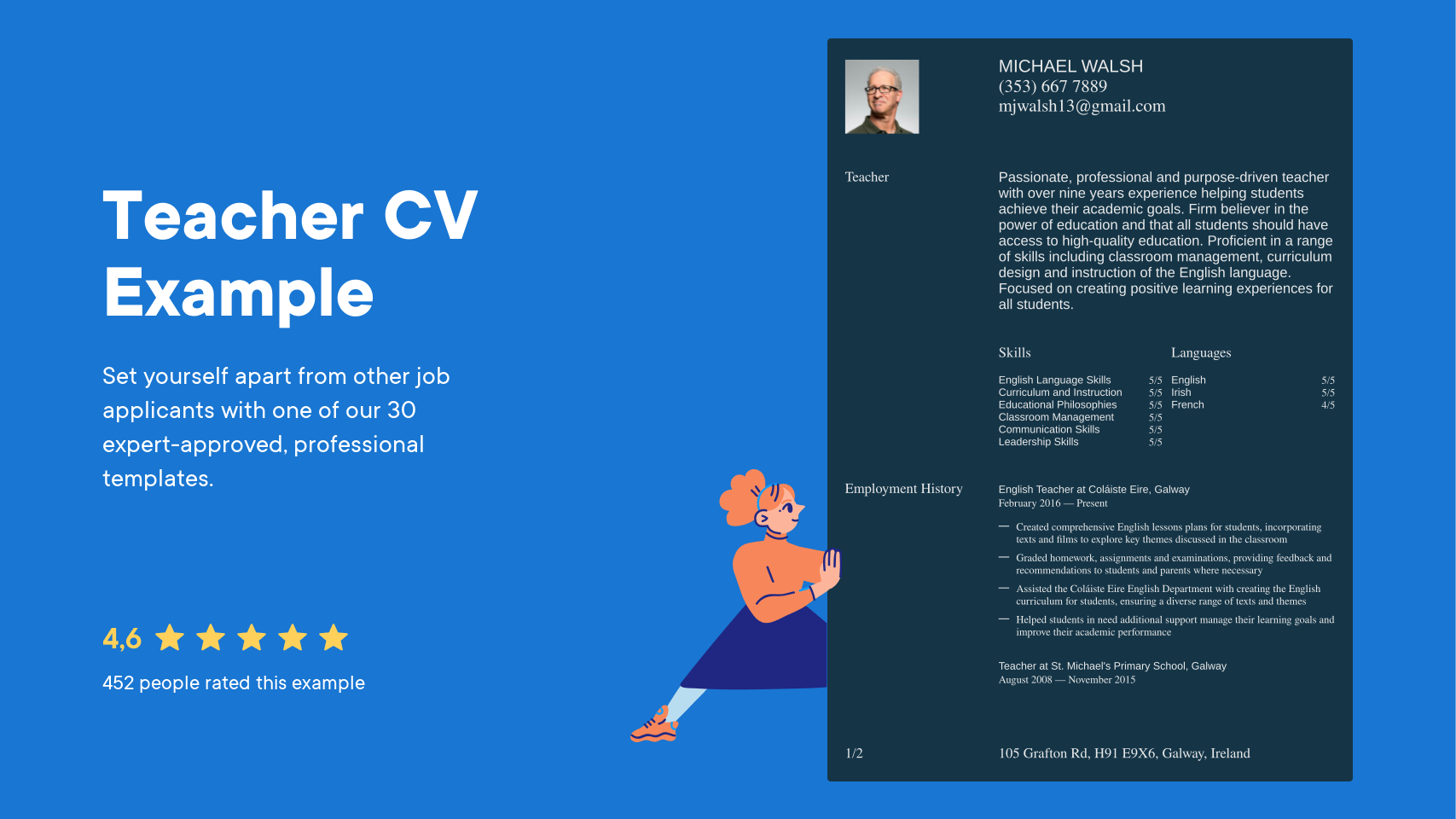 Teacher CV Examples & Writing tips 2025 (Free Guide) · CVapp.ie