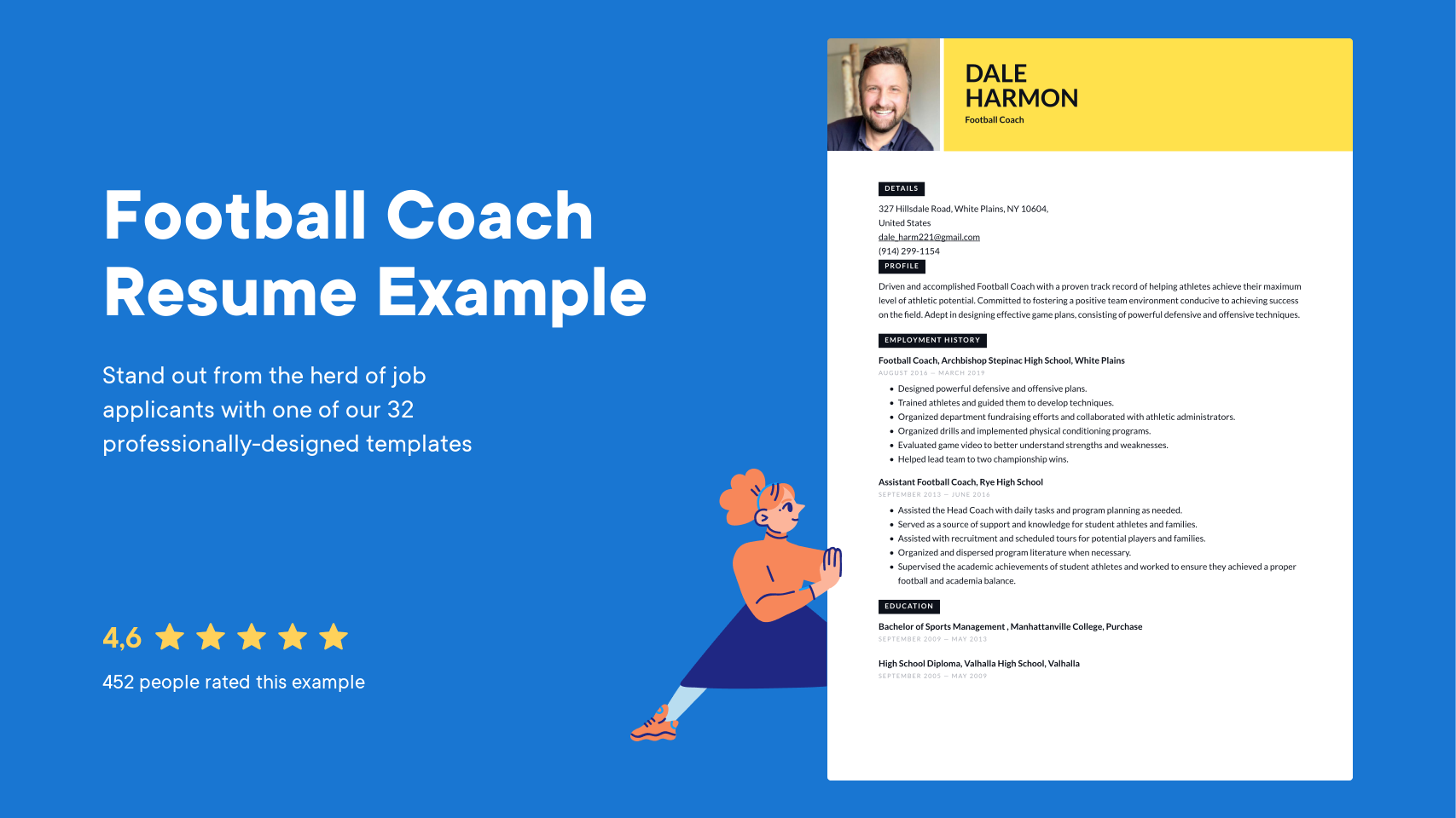 Football Coach Resume Examples & Templates (2025) · Resume.io