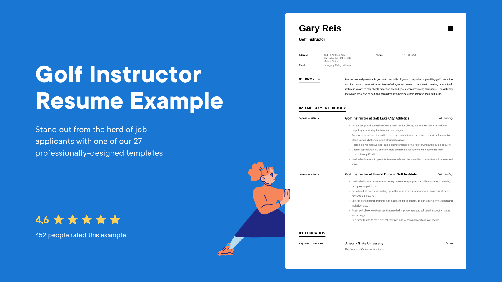 Golf Instructor Resume Examples & Templates (2025) · Resume.io