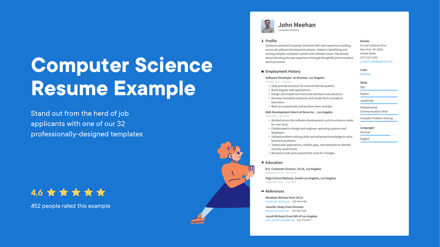 Computer Science Resume Examples & Templates (2025) · Resume.io