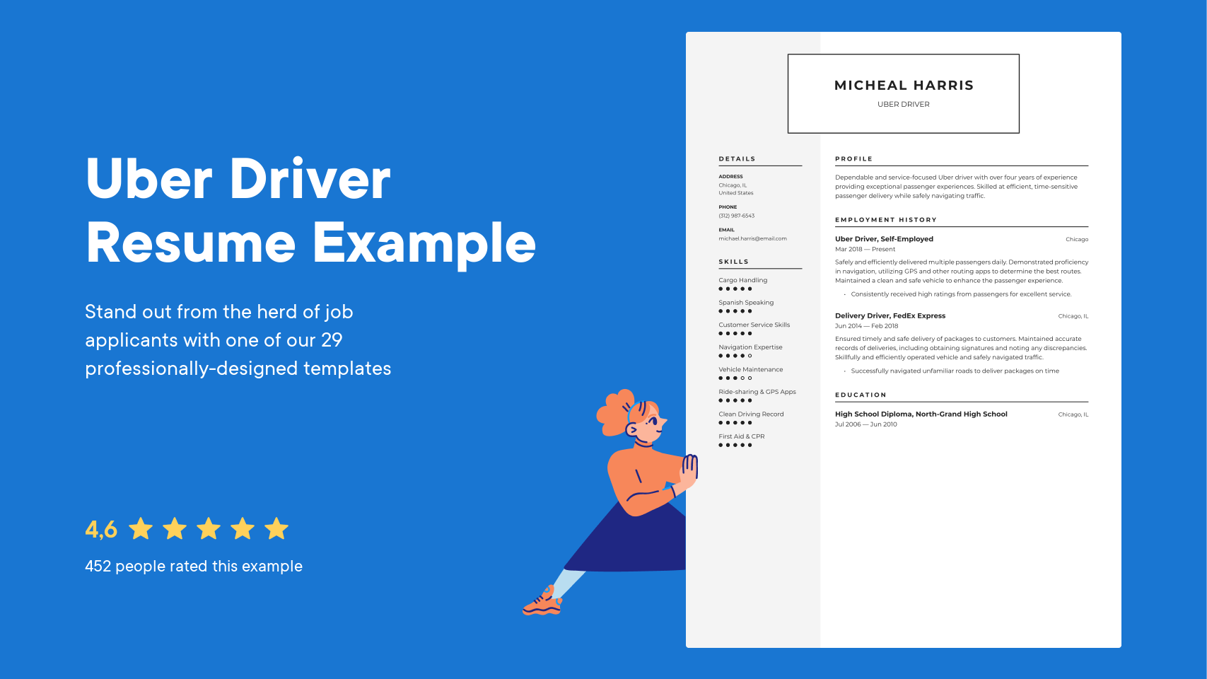 Uber Driver Resume Examples & Templates (2025) · Resume.io