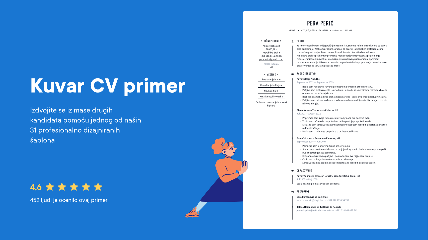 Kuvar Primeri Cv-jeva i saveti za pisanje 2025 (Besplatan vodič) · CVapp.rs