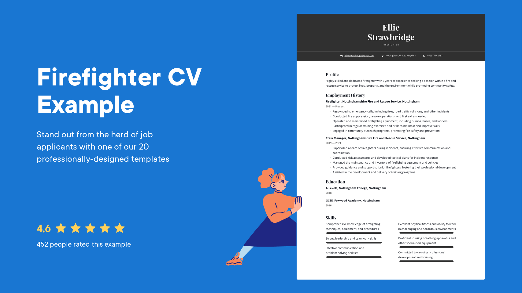 Firefighter CV Examples & UK Templates (2025) · Resume.io