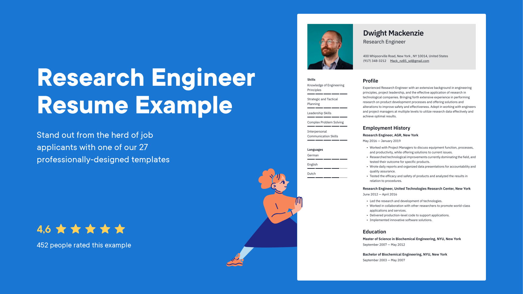 Research Engineer Resume Examples & Templates (2025) · Resume.io
