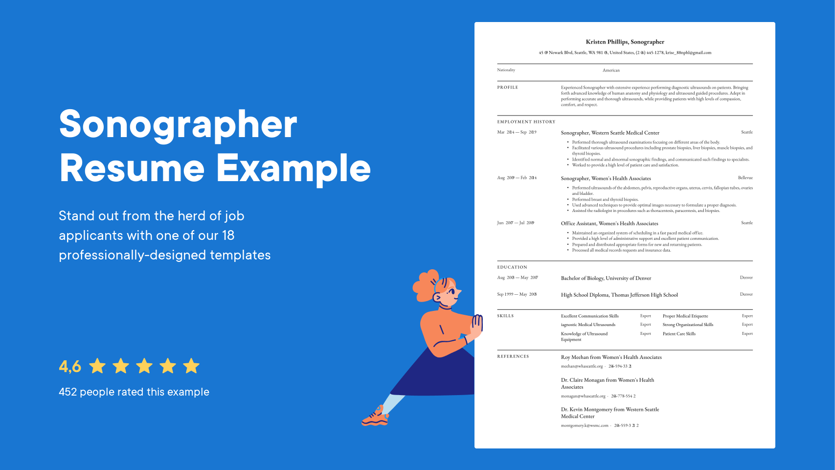 Sonographer Resume Examples & Templates (2025) · Resume.io
