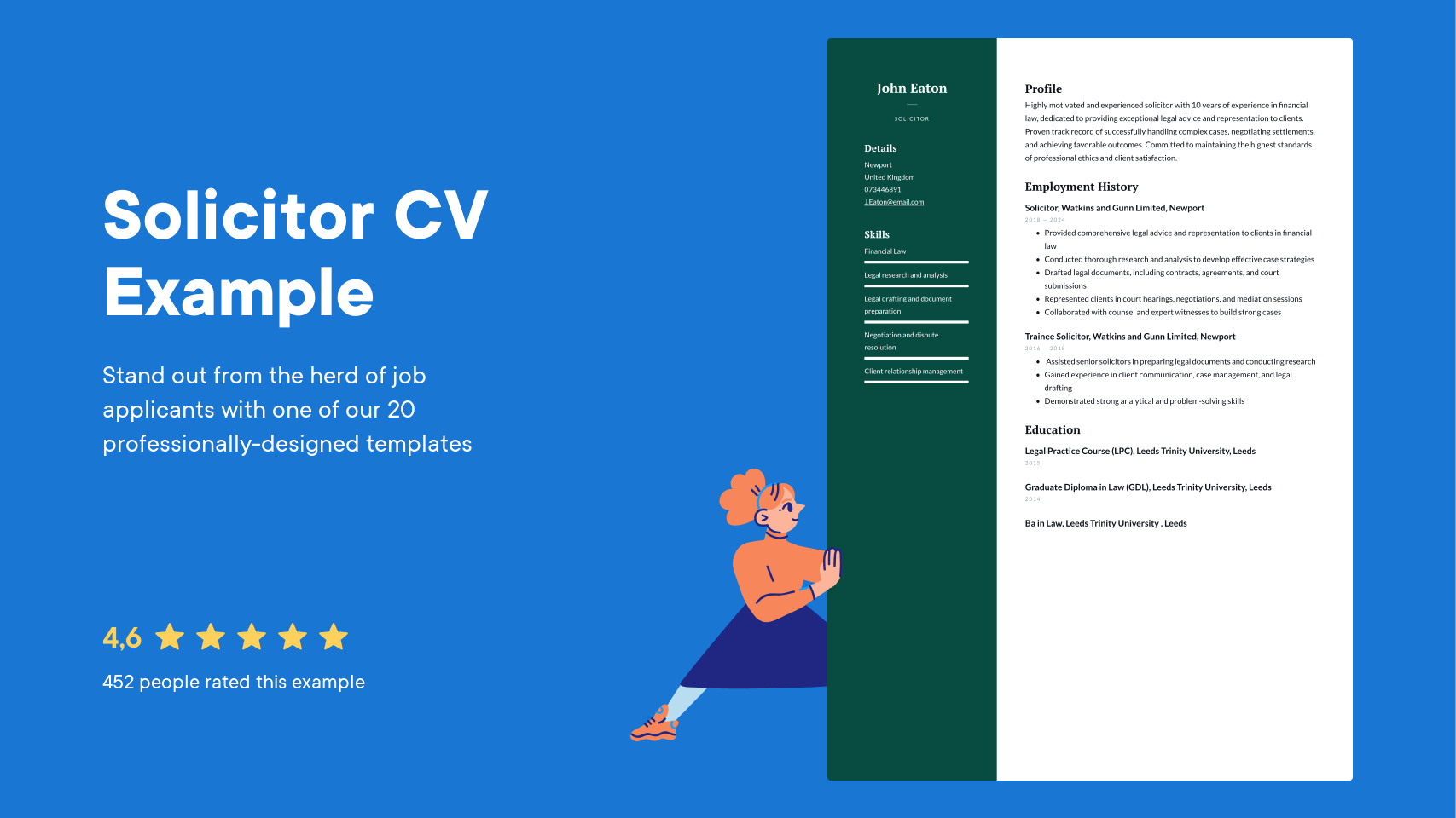 Solicitor CV Examples & UK Templates (2025) · Resume.io