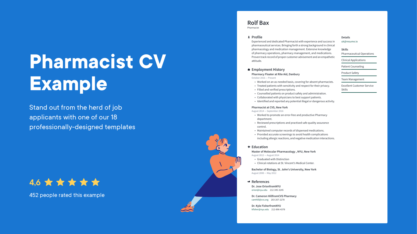 Pharmacist CV Examples & UK Templates (2025) · Resume.io