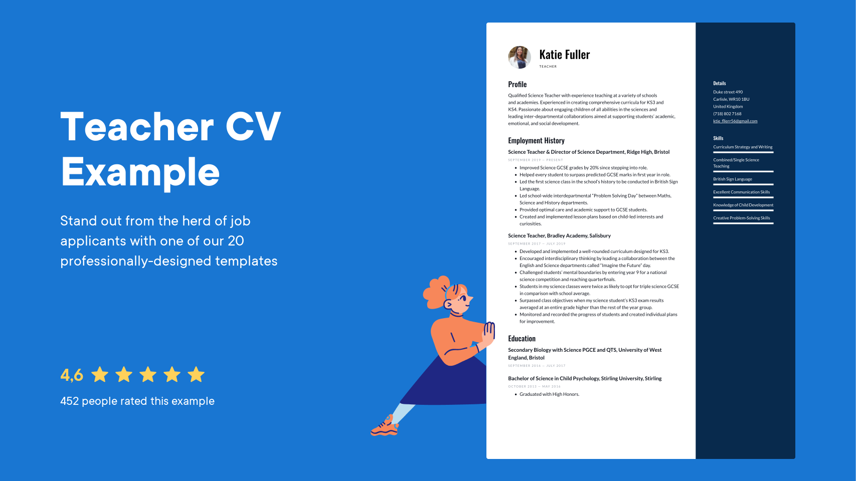 Teacher CV Examples & UK Templates (2025) · Resume.io