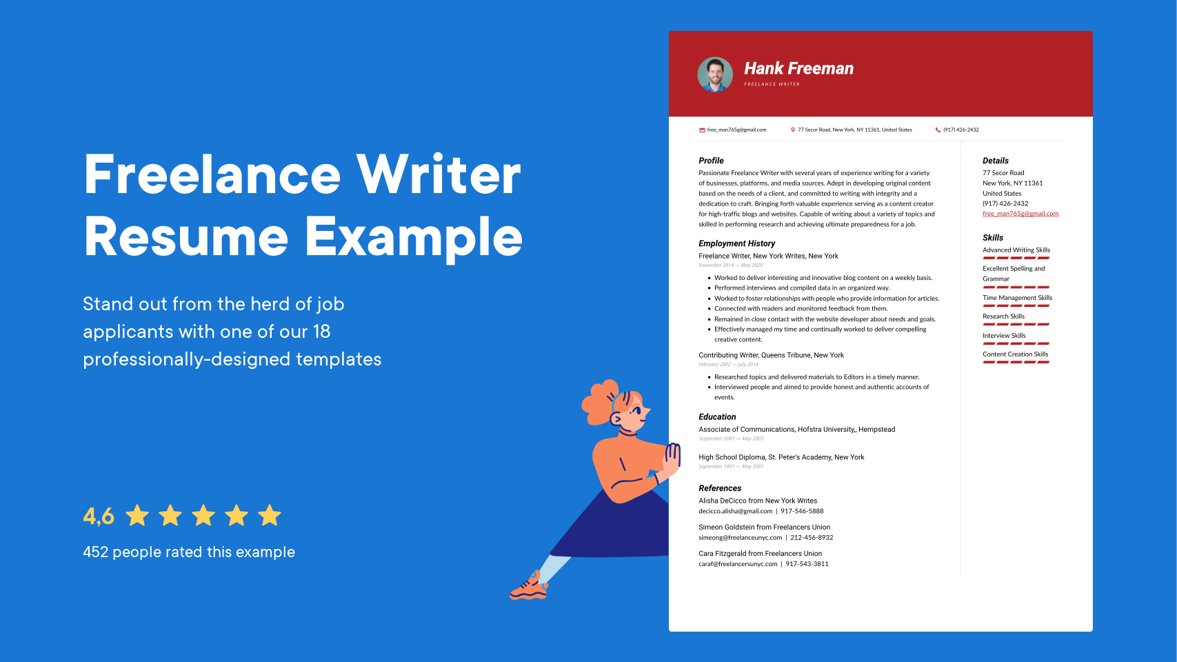 Freelance Writer Resume Examples Writing Tips 2023 Free Guide 