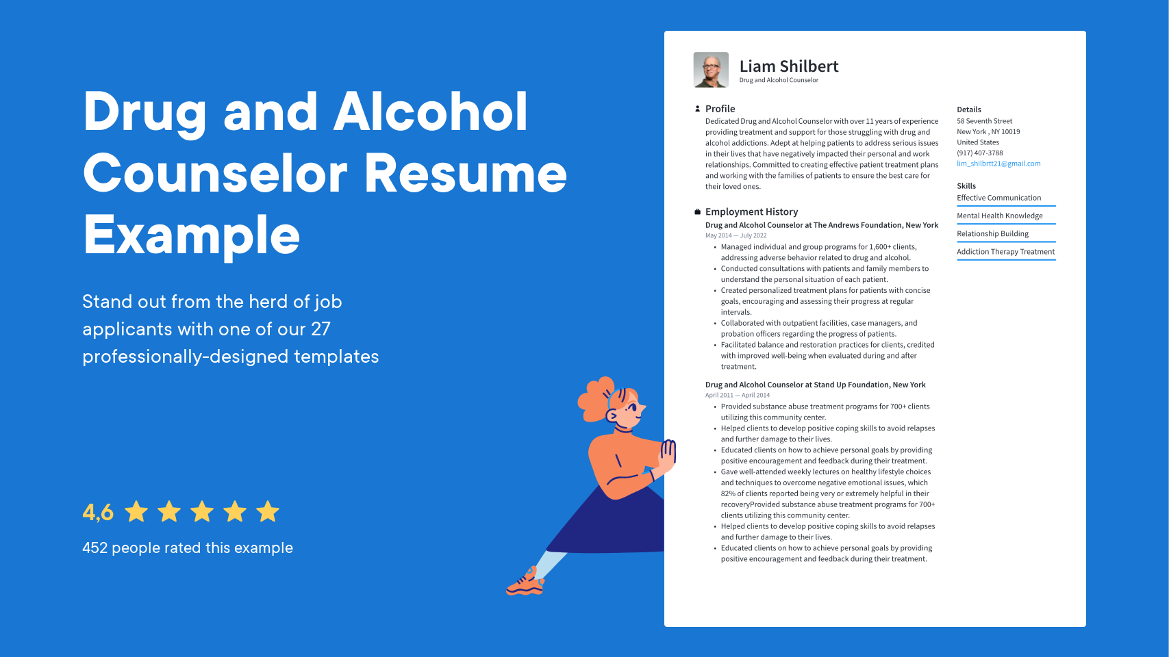Drug and Alcohol Counselor Resume Examples & Templates (2025) · Resume.io
