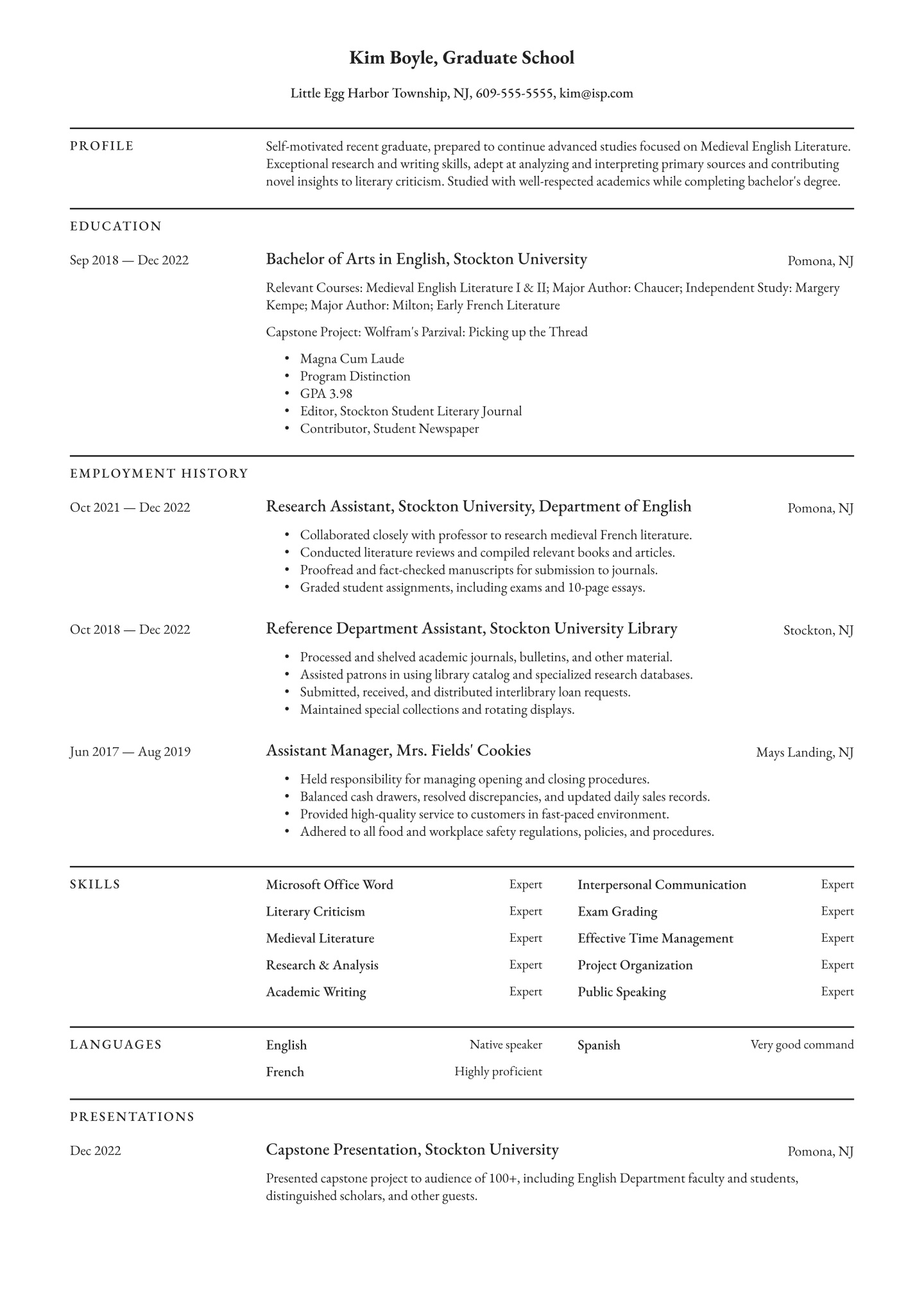 PhD Resume Examples Templates 2025 Resume io