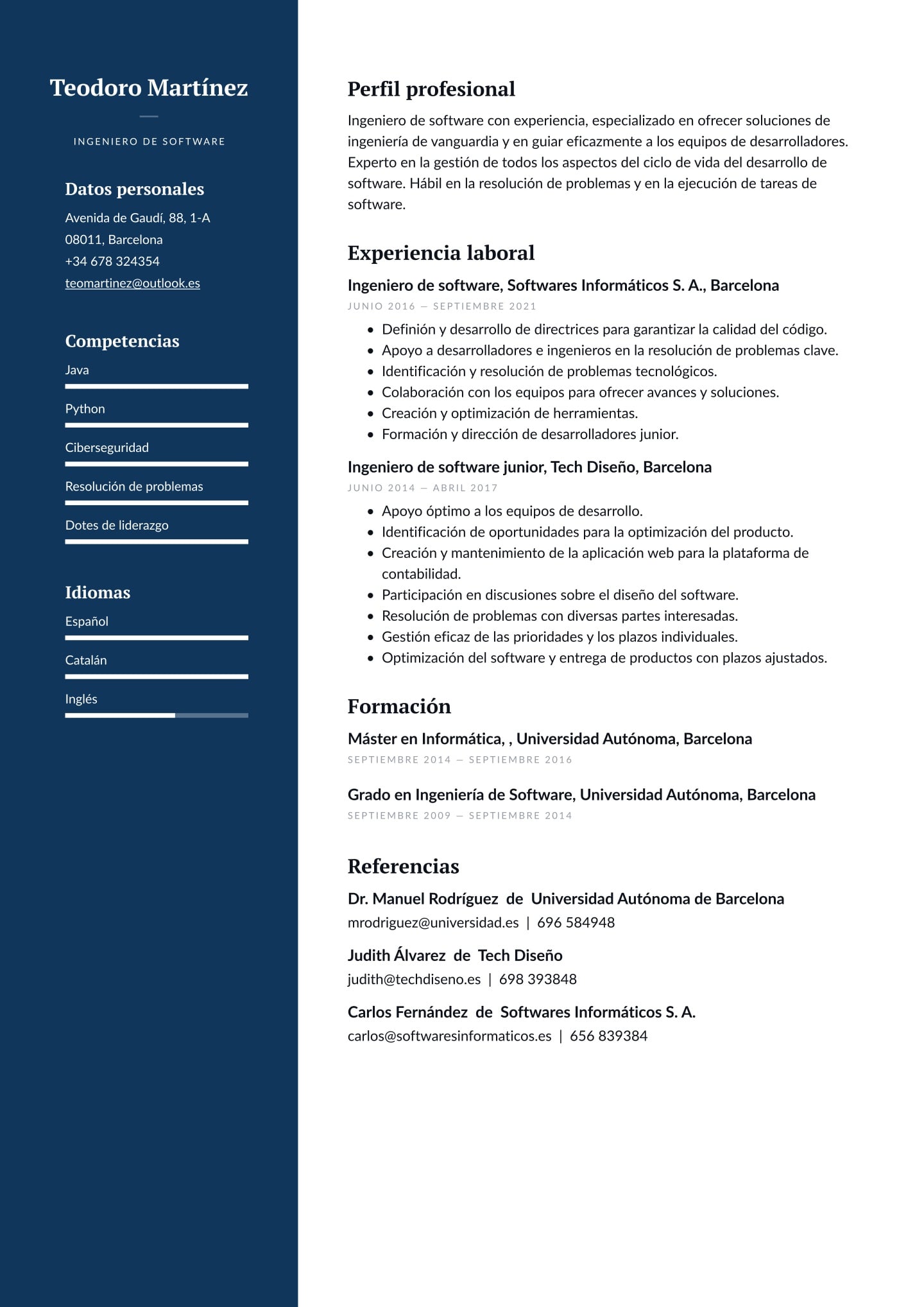 Descripción Del Puesto De Ingeniero De Software Senior Descripciones