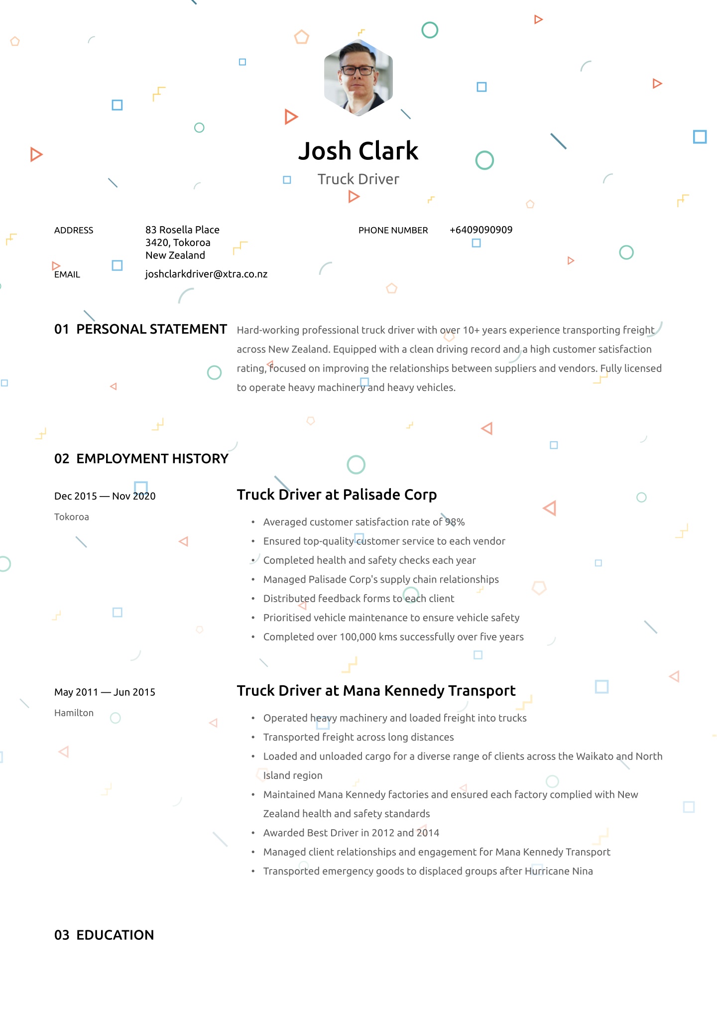 Truck Driver Resume Template Local Truck Driver Resume: Job